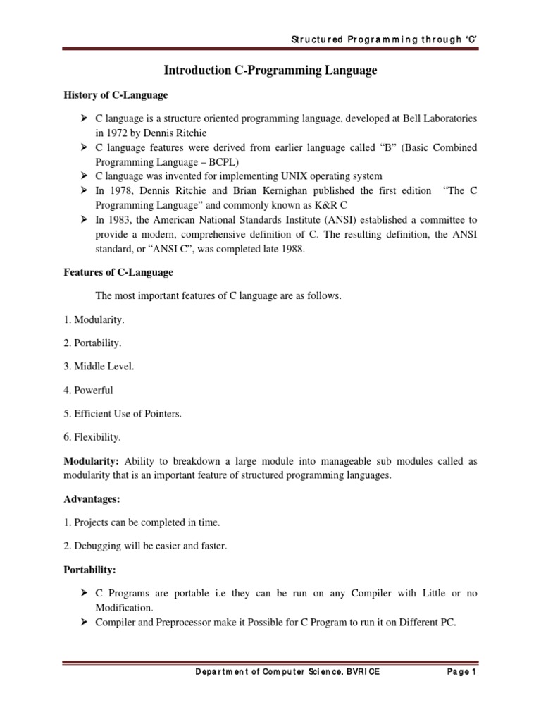 C Language Chapter 2 Pdf Pdf C Programming Language Computer