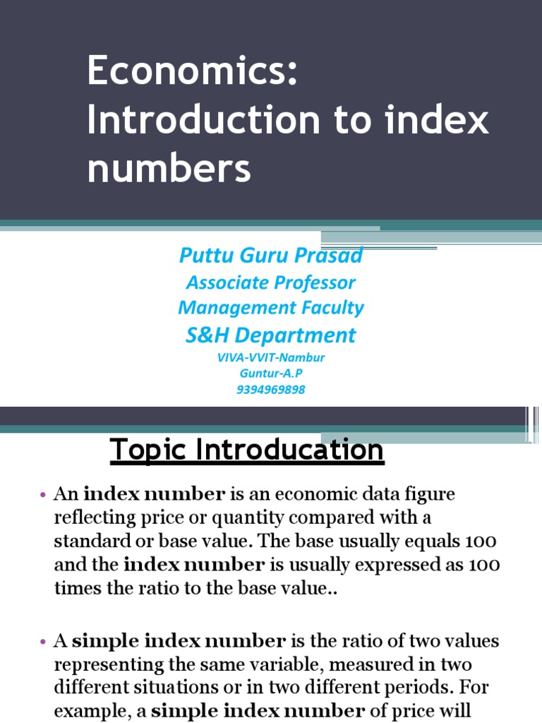 Index Numbers | PDF | Index (Economics) | Price Indices