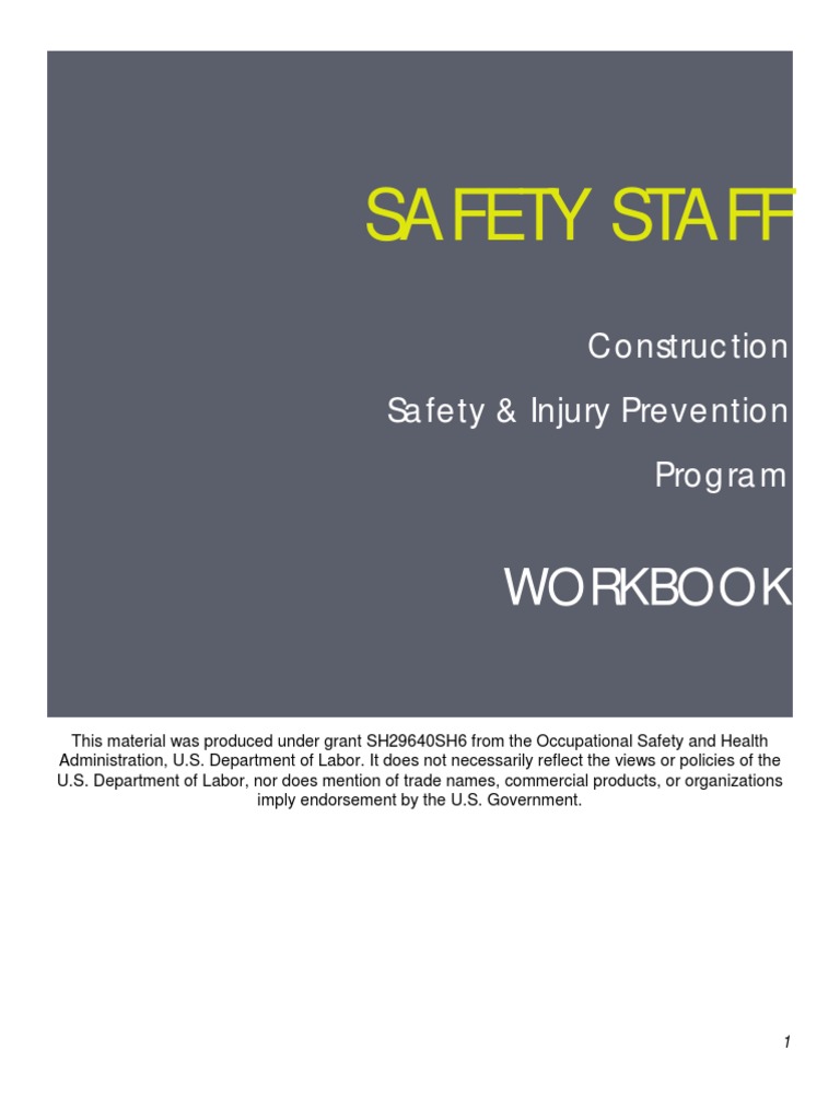 Construction Safety Program Workbook | PDF | Occupational Safety And ...