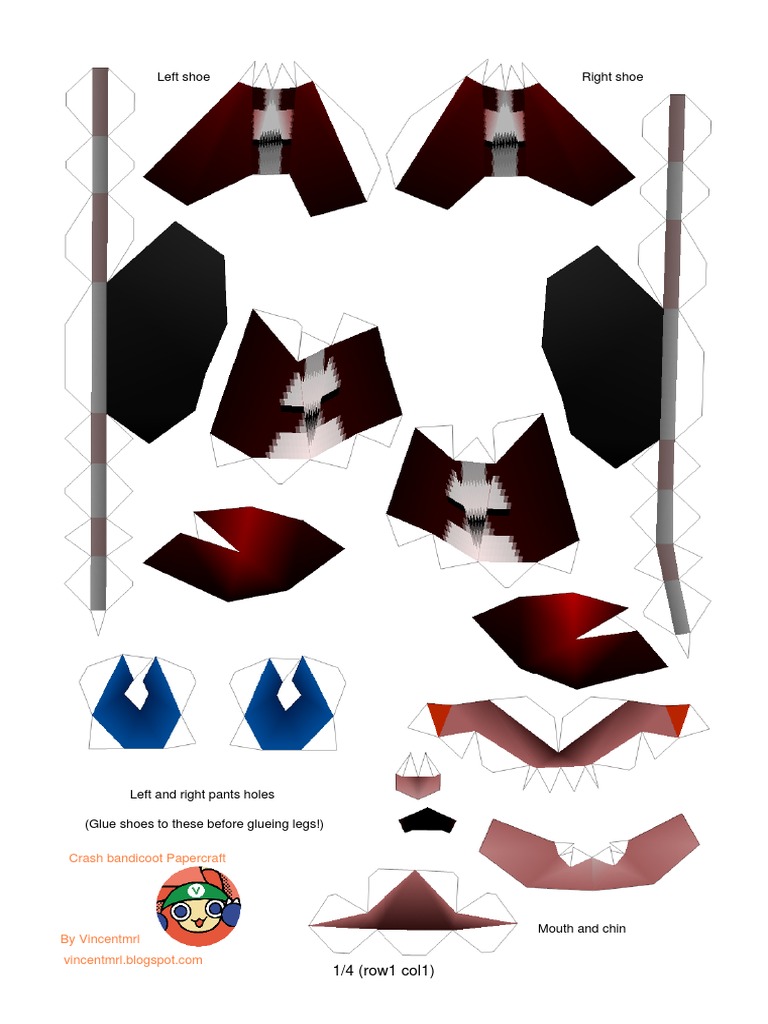 Crash Bandicoot Papercraft Guide | PDF