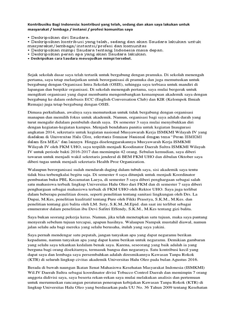 Essay LPDP | PDF
