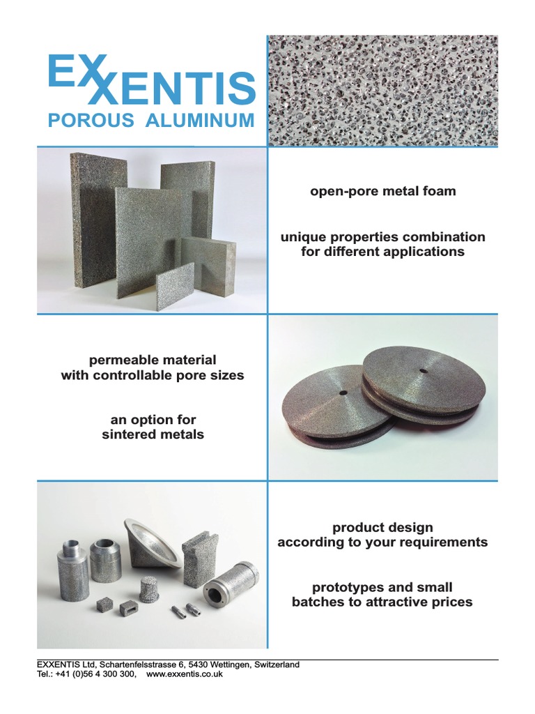 Porous Aluminum Product Catalog 2019 | PDF | Porosity | Sintering