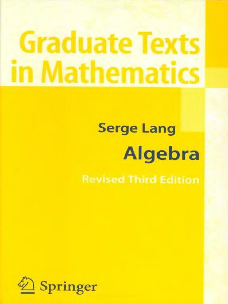 Algebra Serge Lang PDF | PDF