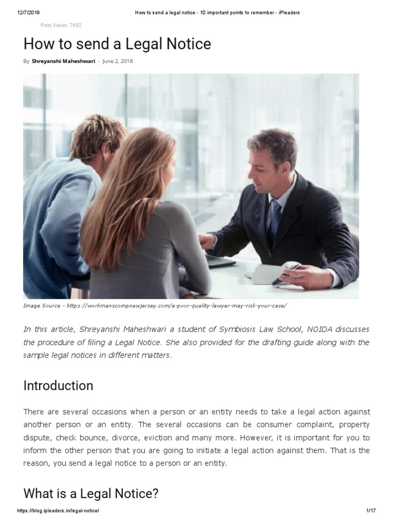 Drafting Guidelines and Sample Legal Notices: A Comprehensive Guide to ...