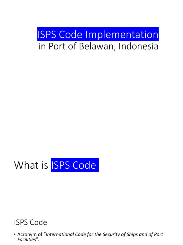 ISPS Code Implementation | PDF | Ships | Shipping