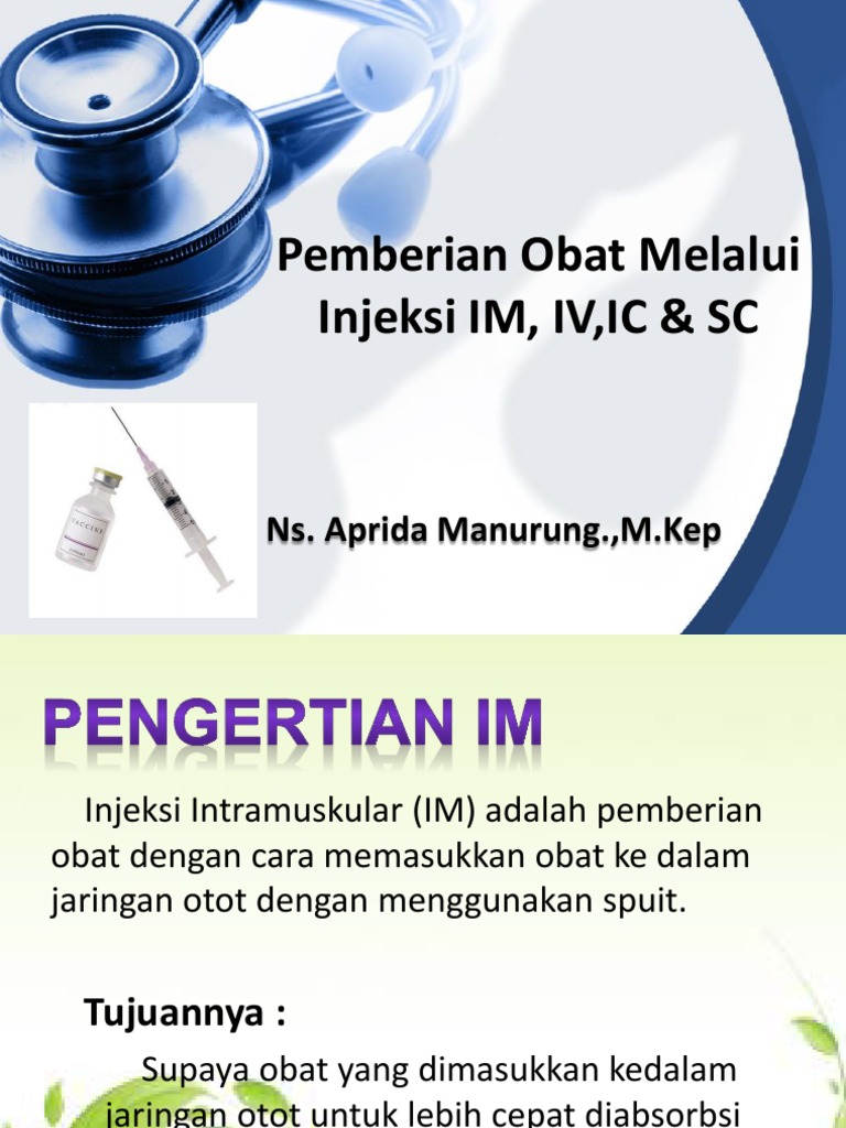 Panduan Lengkap Injeksi IM, IV, IC, SC | PDF