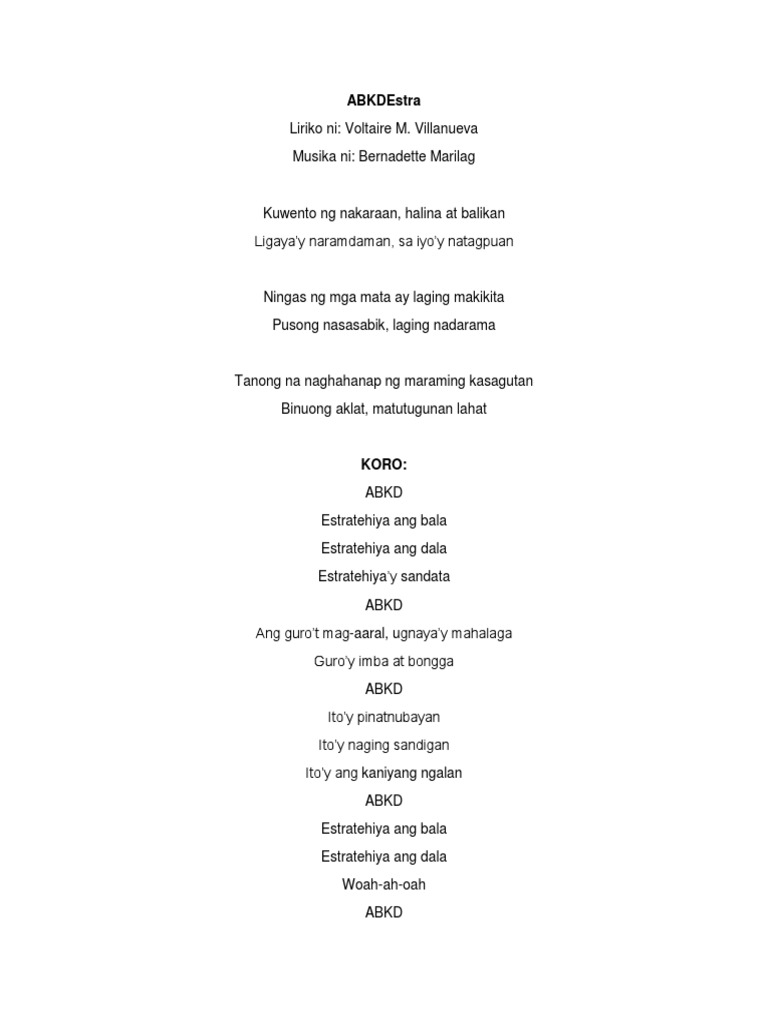 ABKD Theme Song | PDF