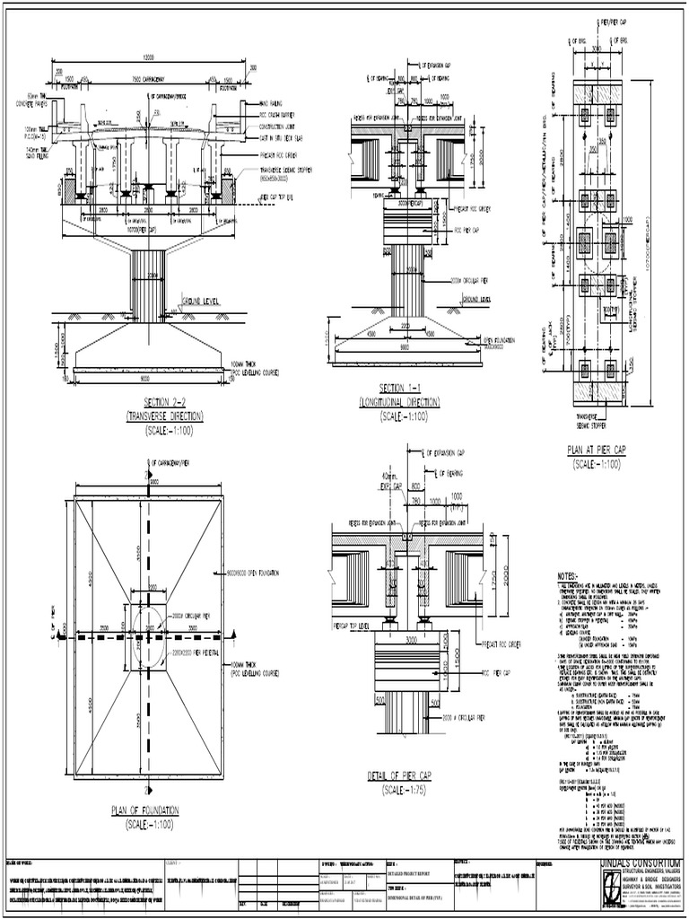 7.4-Dimensional Detail of Pier (Typ) - Dim Det. of Pier | PDF