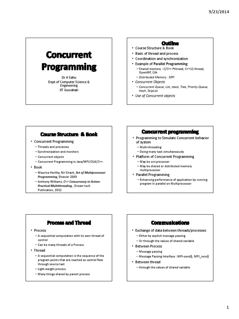 Concurrent Programiing Tutorial-1 | PDF | Thread (Computing) | Process (Computing)