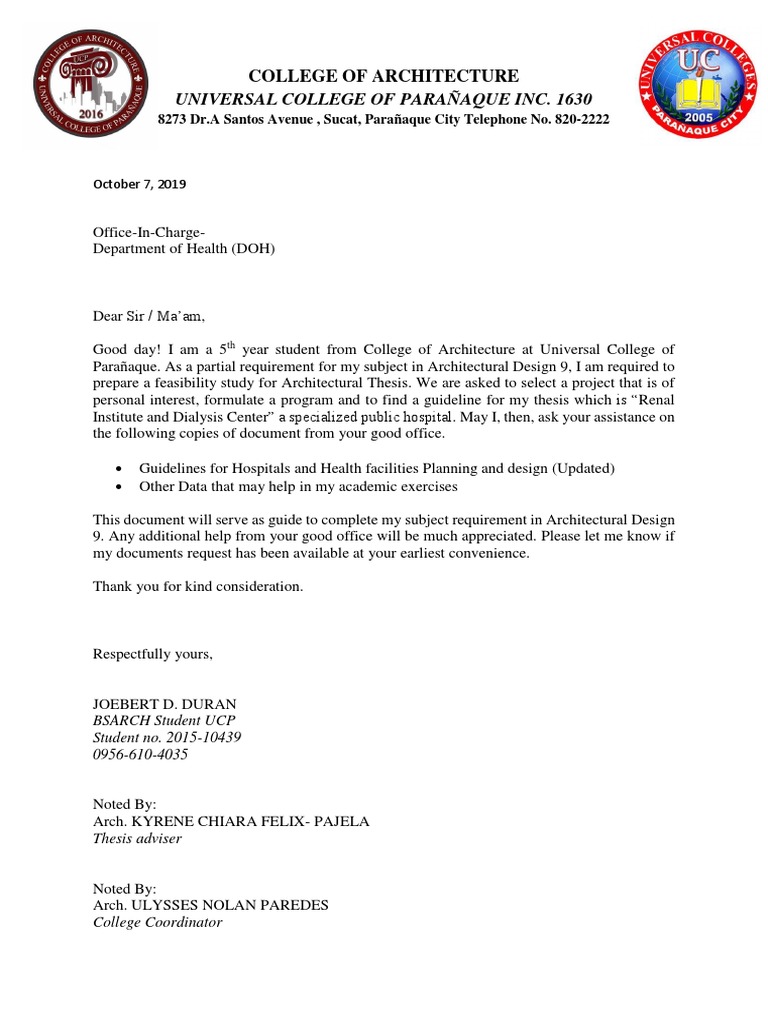 Request-Letter DOH | PDF