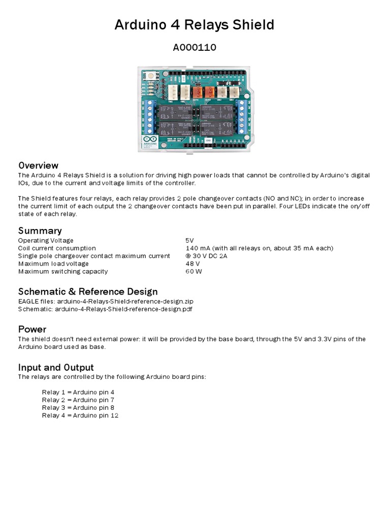 73-6057 v1 | PDF | Relay | Arduino