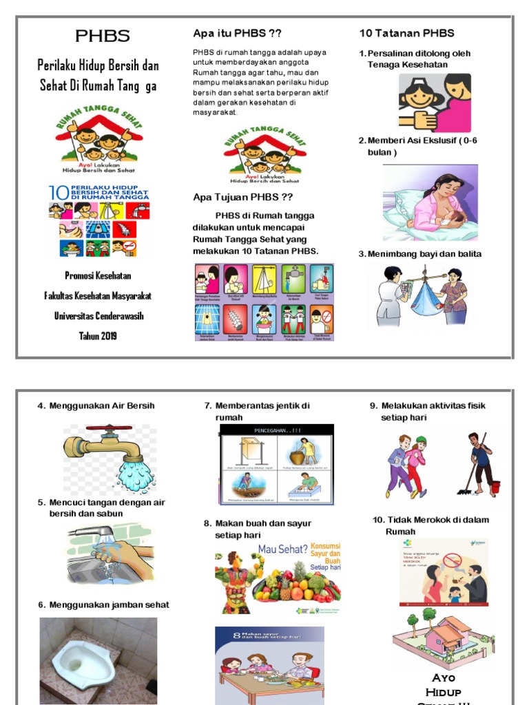 Leaflet (1) PHBS | PDF