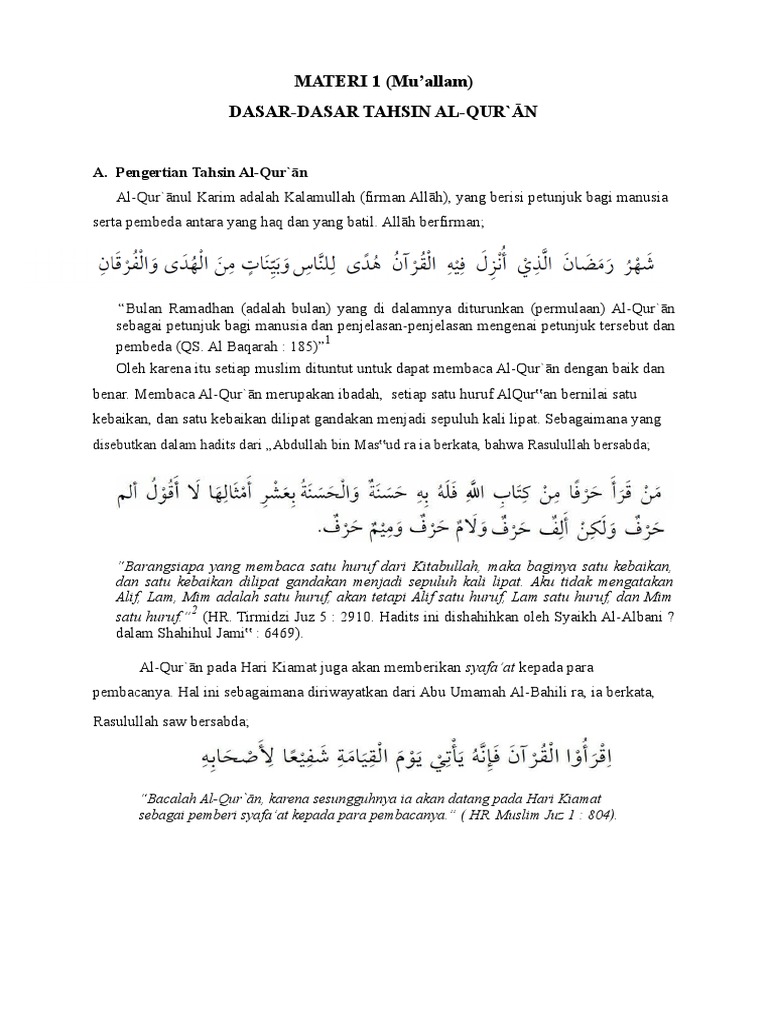 Modul Tahsin | PDF