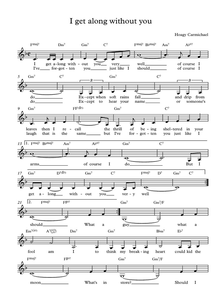 I Get Along Without You Very Well