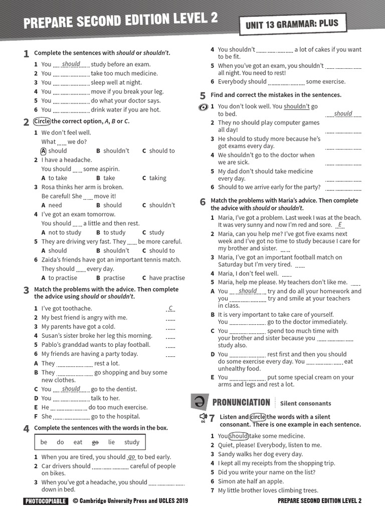 PREPARE 2 Grammar Plus Unit 13 PDF | PDF