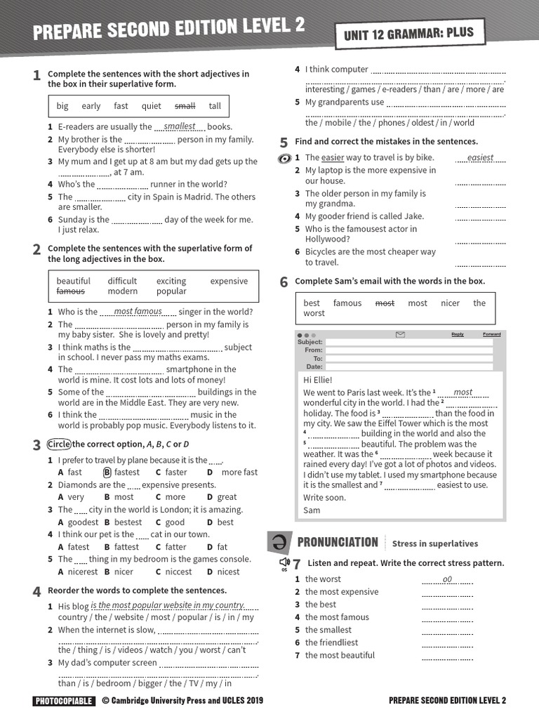PREPARE 2 Grammar Plus Unit 12 PDF | PDF | Linguistics