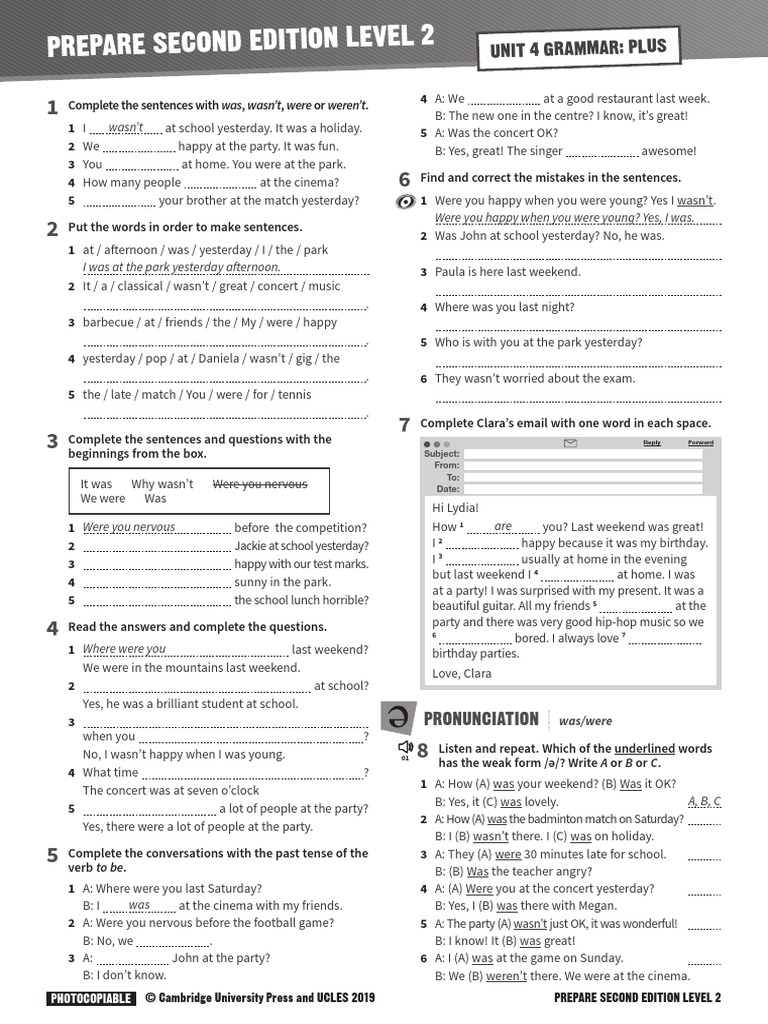 Prepare 2 Grammar Plus Unit 04 Pdf Pdf