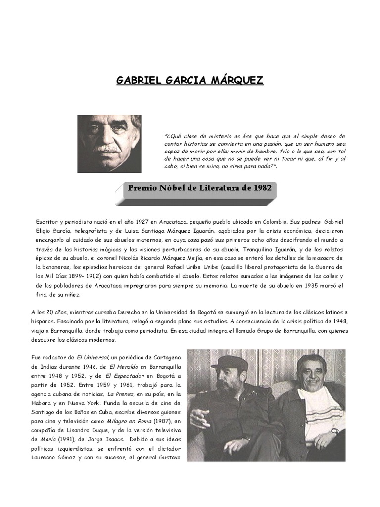 GABITO | PDF | Gabriel García Márquez