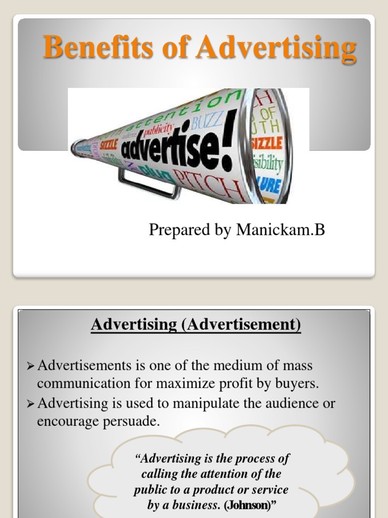 Benefits of Advertising | PDF | Advertising | Retail