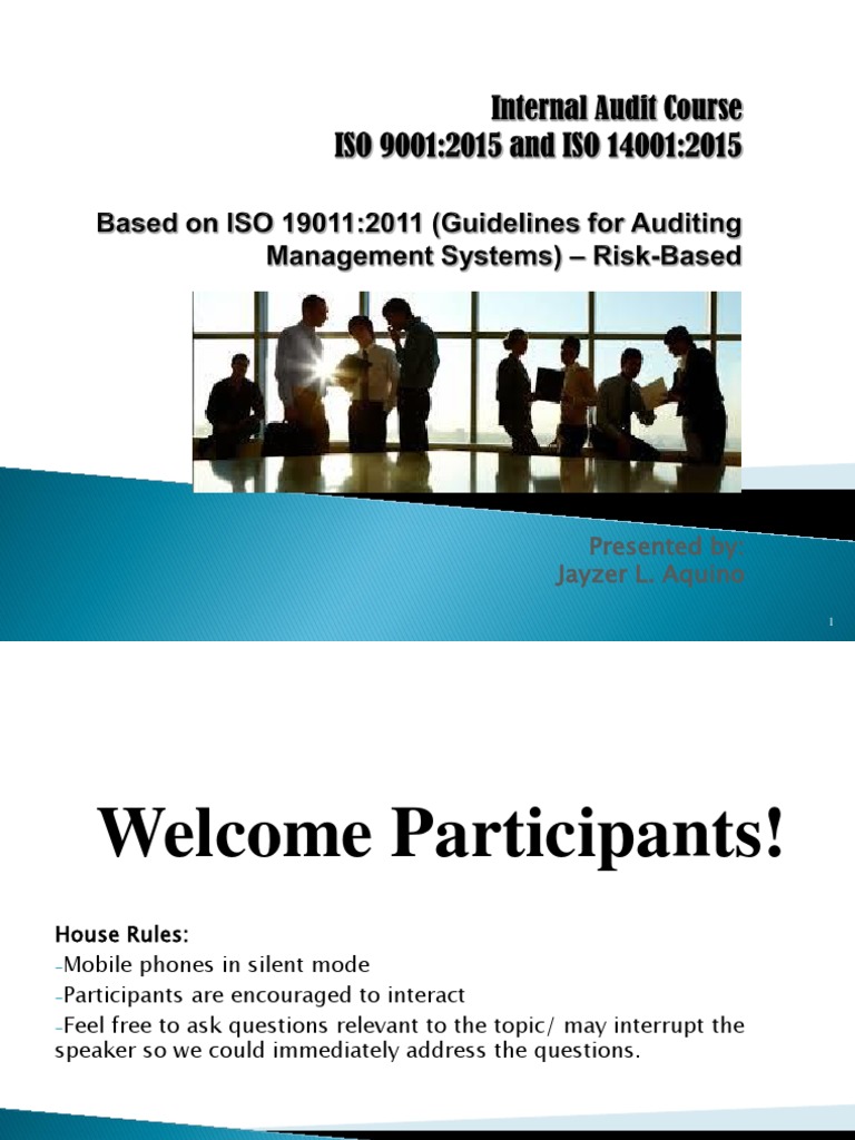 QMS Internal Audit - 1 Day Trainng | PDF | Internal Audit | Financial Audit