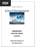 I.P. CLASS 12 CBSE PROJECT ON "Student Marks Management System" | PDF ...