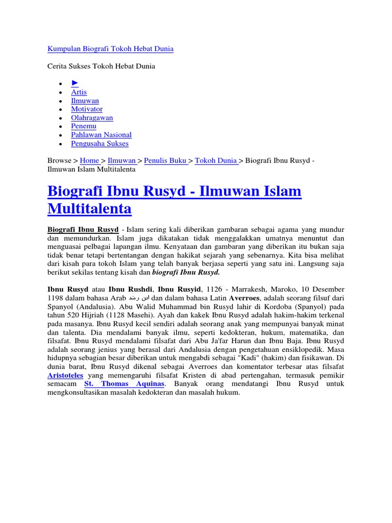 Kumpulan Biografi Tokoh Hebat Dunia Pdf