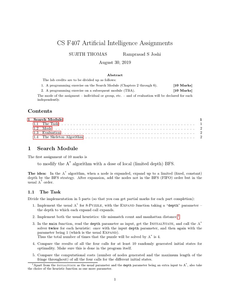 Modified A Star Algorithm Solution | PDF | Parameter (Computer Programming) | Theoretical ...