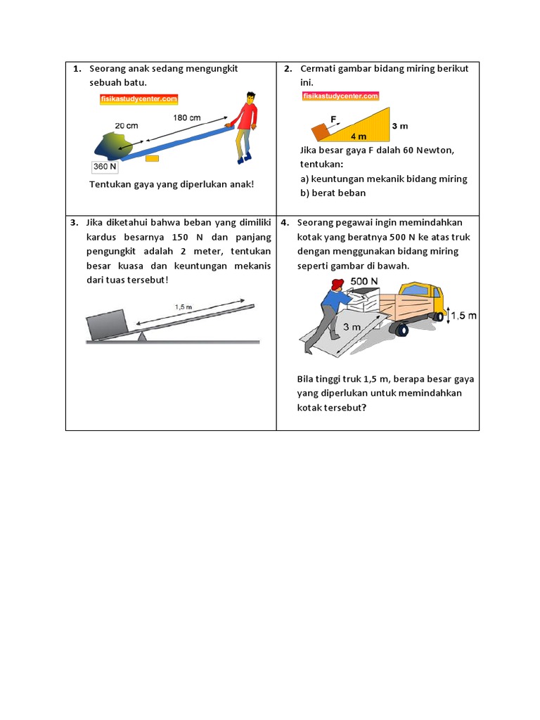 Bidang Miring Dan Katrol | PDF