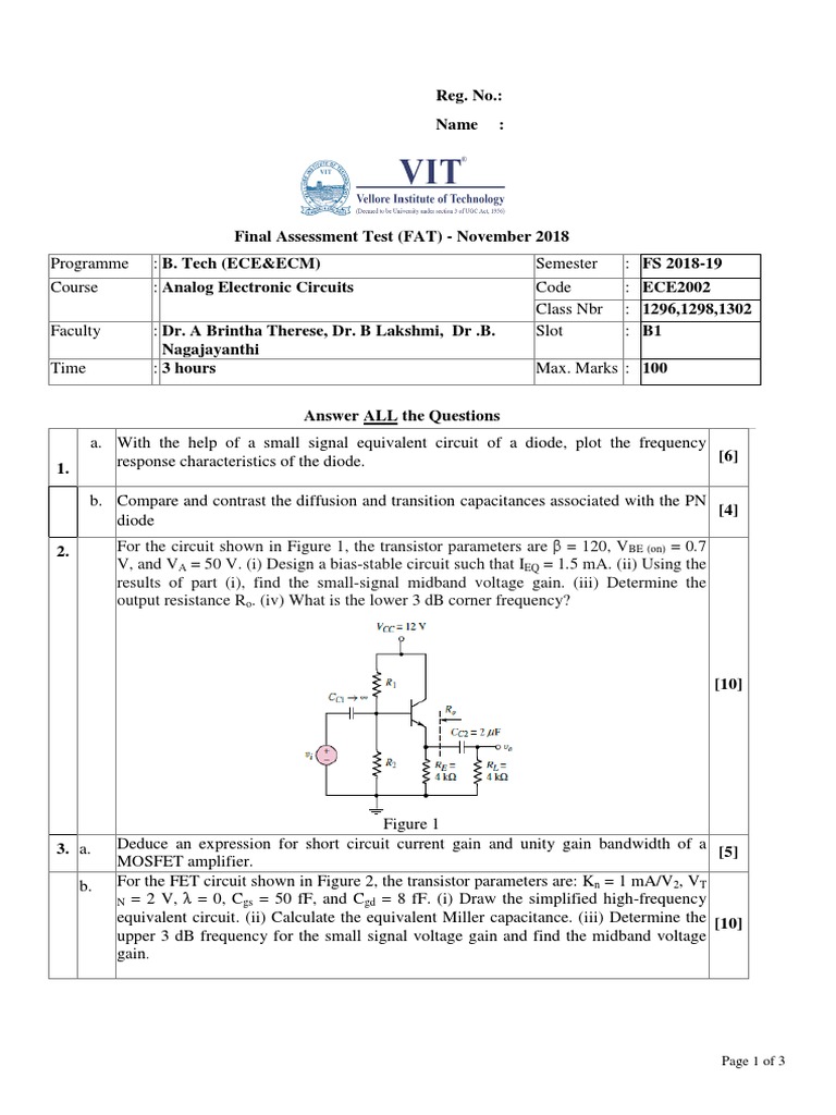 B1 Ece2002 50030 50290 50369 | PDF | Amplifier | Electrical Engineering