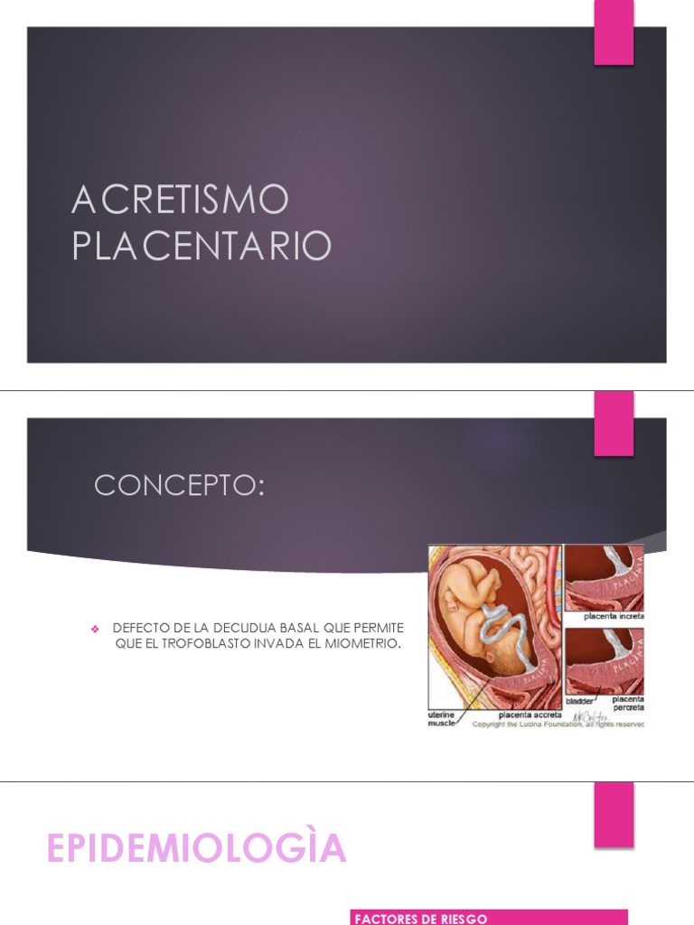 Acretismo Placentario | PDF | Placenta | Embarazo Mamífero