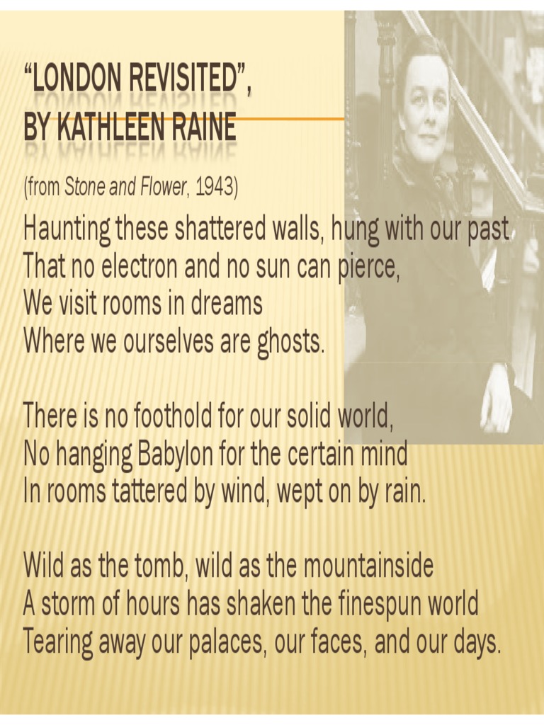 Kathleen Raine - London Revisited | PDF
