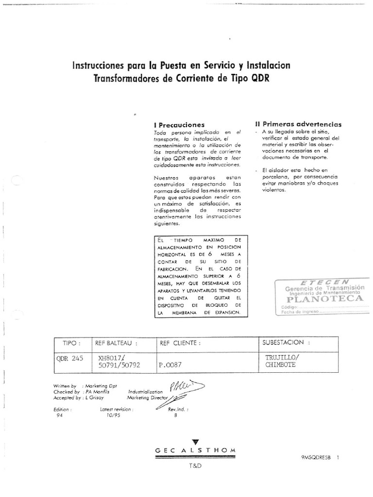TC Gec Alstom Qdr72!2!1997 | PDF