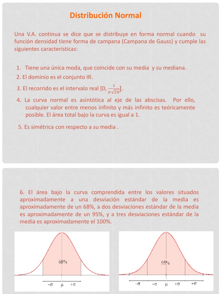 Distribución Normal | PDF | Distribución normal | Desviación Estándar