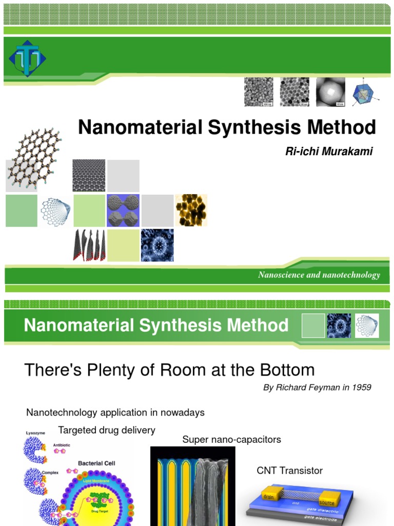 1 Nanomaterial Synthesis Methods | PDF | Photolithography | Nanotechnology