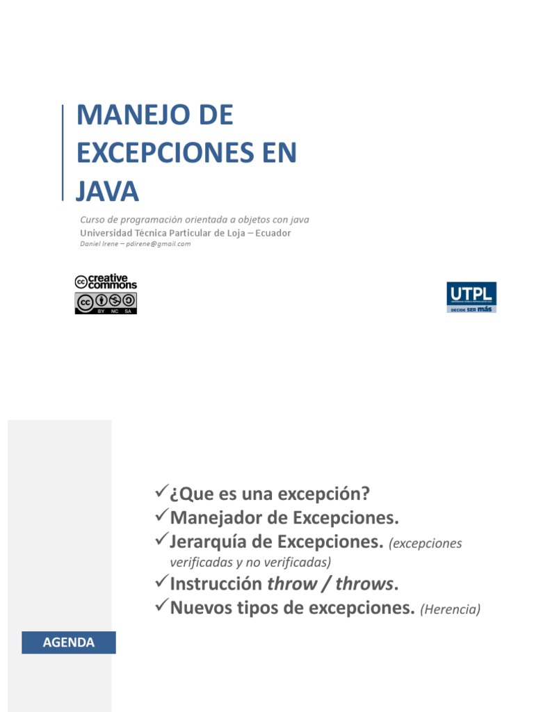 Manejo Excepciones | PDF | Programación orientada a objetos ...