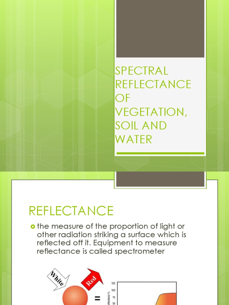 Spectral Reflectance of Vegetation, Soil and Water | PDF | Infrared ...