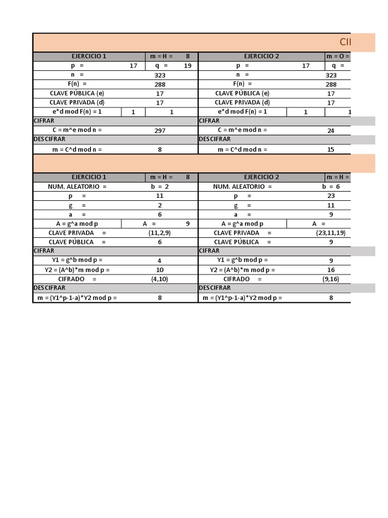 Cifrado Rsa y Elgamal | PDF