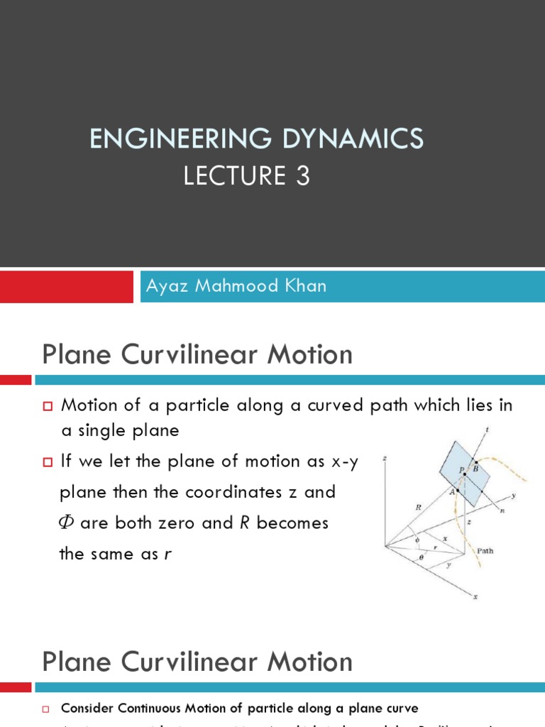 Engineering Dynamics Lecture 3 | PDF | Acceleration | Euclidean Vector