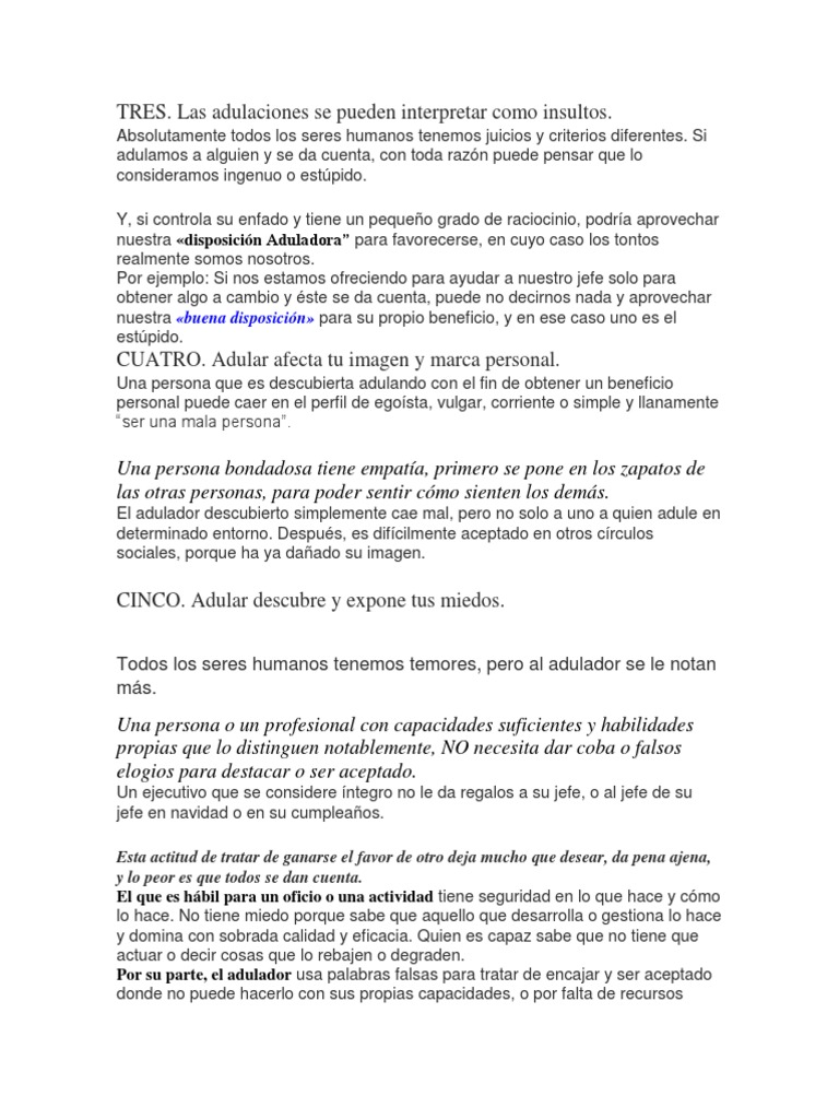 Consecuencias de la Adulación | PDF | Sicología | Science