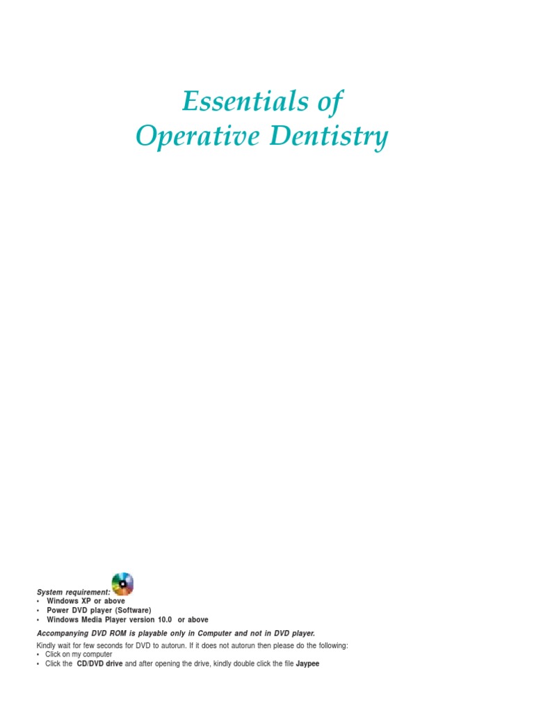 Essential Operative Dentistry | PDF | Dental Composite | Dentistry