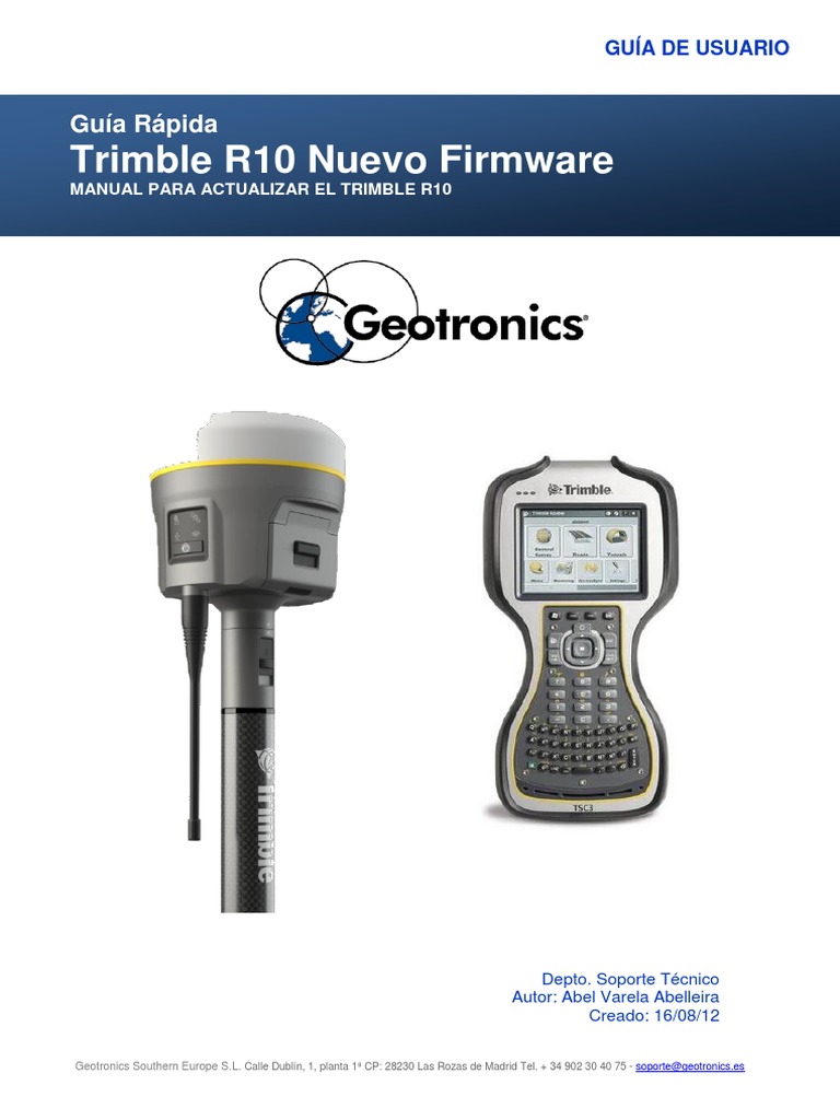 Guía de Actualización Trimble R10 | PDF | Software del sistema | Software