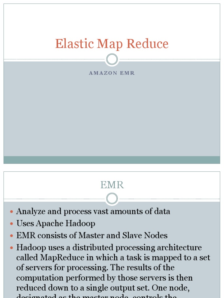 9.elastic MapReduce-Redshift | PDF | Apache Hadoop | Map Reduce