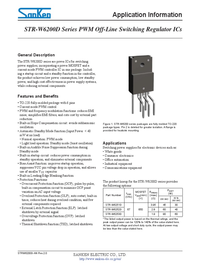 STRW6253 | PDF | Power Supply | Frequency Modulation