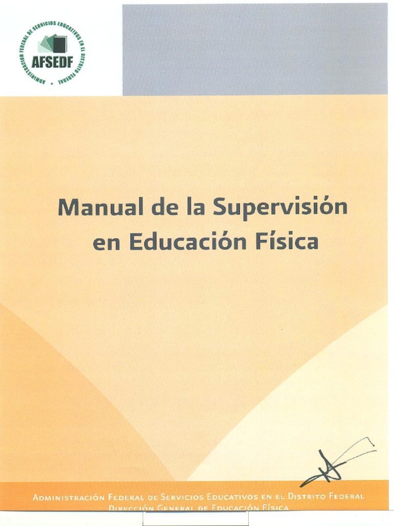Manual de Supervision de Educacion Fisica. AFSEDF. 2012 | PDF