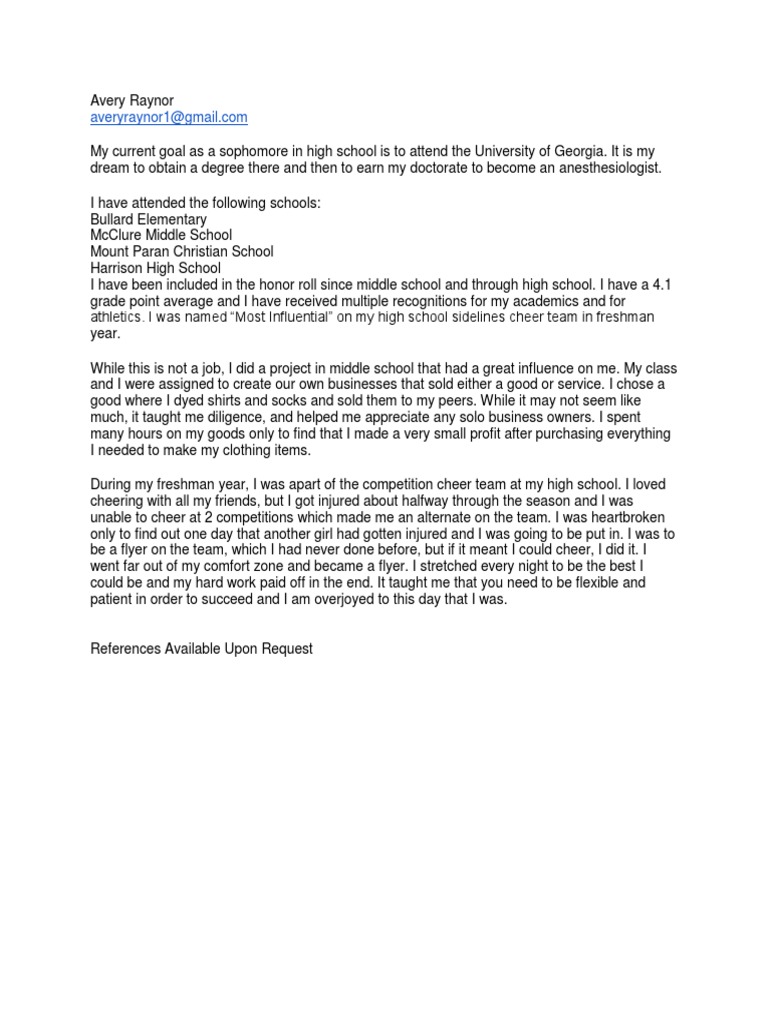 Avery Raynor Resume | PDF