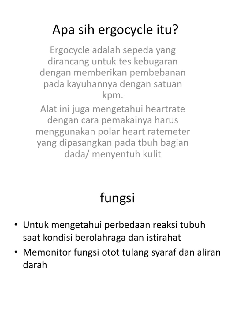 Ergo Cycle | PDF
