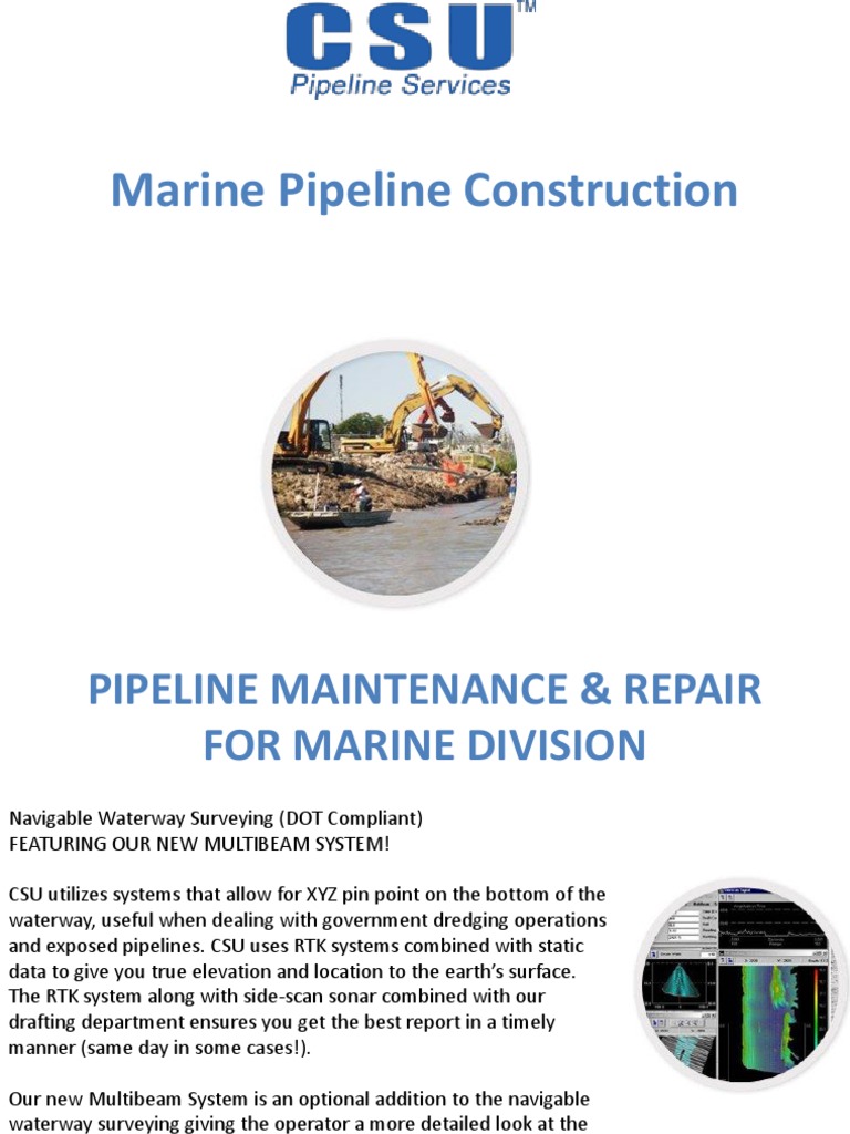 Marine Pipeline Construction | PDF | Pipeline Transport | Water