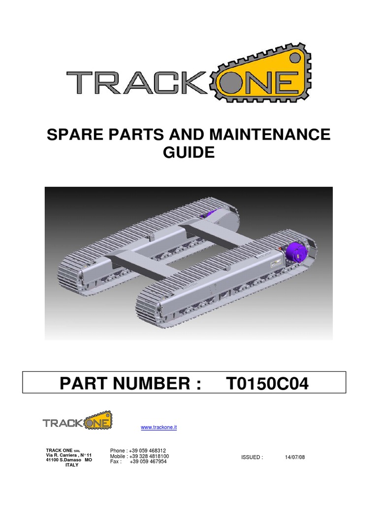 Track Base Spare Parts and Maintenance Guide t0150c04 - A | PDF ...