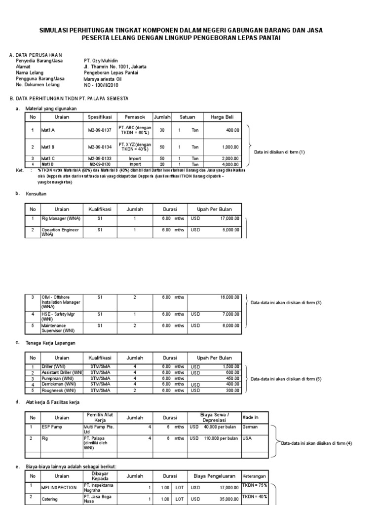 Perhitungan TKDN | PDF
