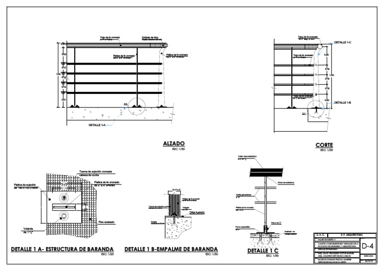 Detalle de Baranda | PDF | Metalurgia | Unión